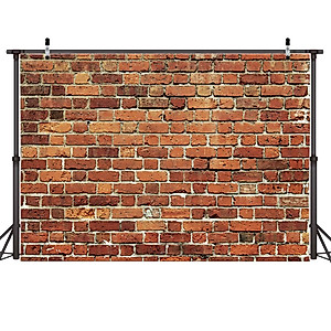 AIIKES 8x6FT Red Brick Wall Photography Backdrop Thin Vinyl Photo Backdrops Background Baby Birthday Party Wedding Graduation Home Decoration Photo Booth Studio Prop Banner 11-506