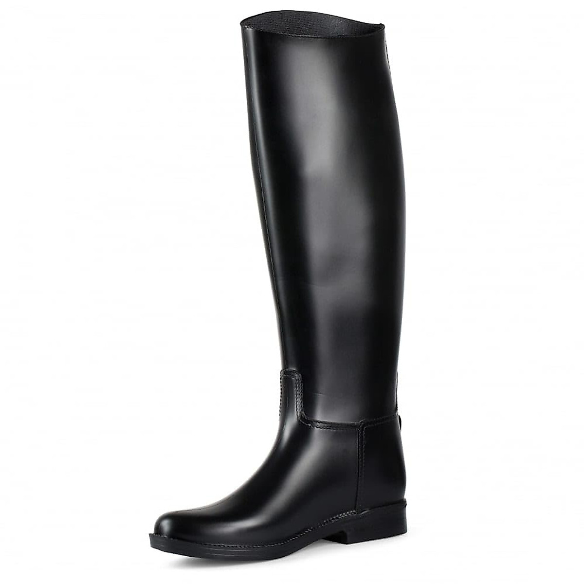 Horze Chester Unisex Adult Sturdy Rubber Equestrian Horse Riding Tall Dress Boots - Black - 7.5
