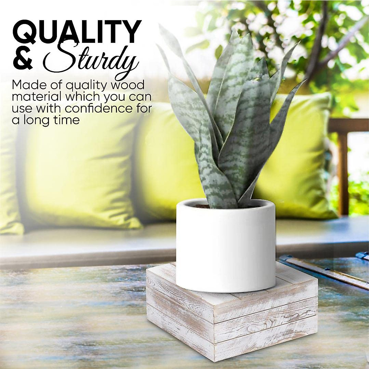 3 Pcs Whitewashed Square Wood Display Stand , Crate Style Cake Stand , Risers for Cupcake , Appetizer Dessert Rustic Cupcake Stand , Stackable Wood Cake Stand , Risers for display , Plant Riser.