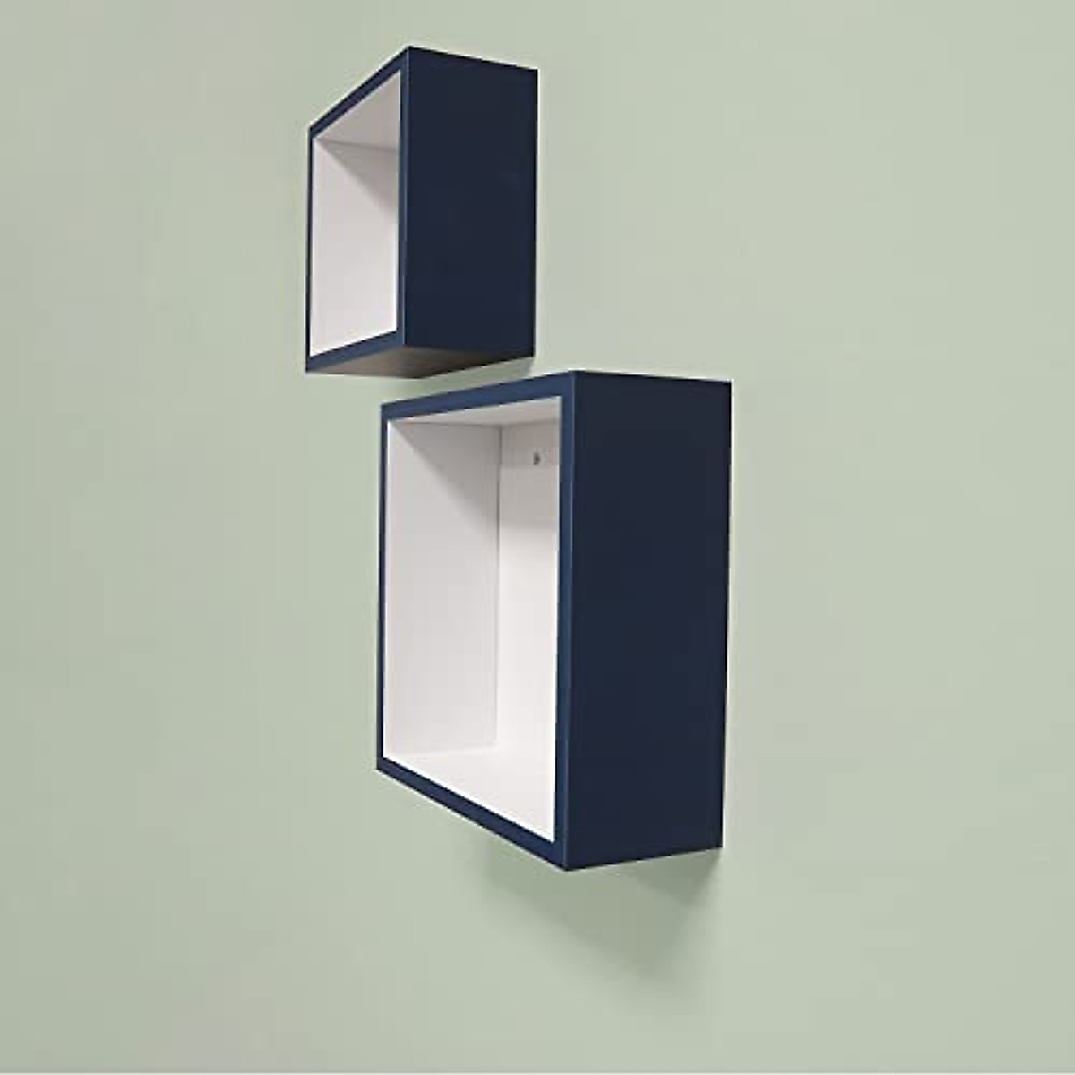 InPlace 2 Pc 10 in W & 8 in W Navy Cube Shelf Set