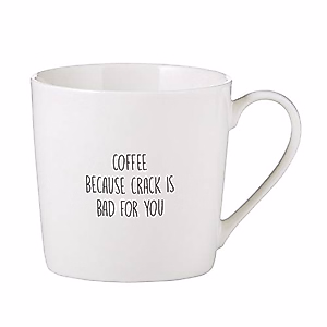 Santa Barbara Design Studio SIPS Drinkware Dishwasher & Microwave Safe Bone China Cafe Mug Coffee Cup, 14-Ounce, Coffee Because