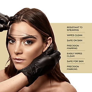 Parallel Products - Premium Eyebrow Mapping String for Microblading - Pre-Inked - 1 mm Charcoal Thread - Essential Brow Microblading Supplies - 15 Meters per Box