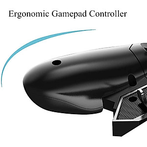 Newseego Mobile Game Controller, [Upgrade] Phone Controller Gamepad with L1R1 6 Fingers Trigger for Shooter Sensitive and Aim Trigger Controller for Android & iOS for Knives Out