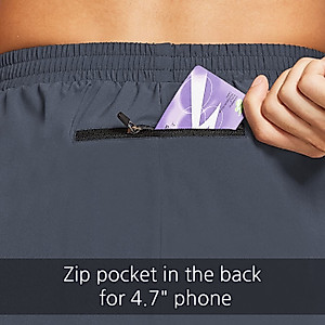 BALEAF Men's 5" Running Athletic Shorts Zipper Pocket for Workout Gym Sports Gray Size M