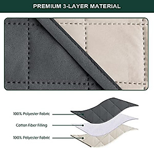 CHUN YI Recliner Chair Cover Reversible Small Recliner Slipcover for Dogs Seat Width to 25 Inch Washable Recliner Chair Protector with Elastic Adjustable Strap for Kids and Pets (Small, Grey)