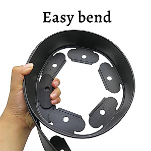 No Dig Landscape Edging - Flower Bed Lawn Garden Border Rubber Edging for Wild Flower Garden Yard (30Feet-Black)