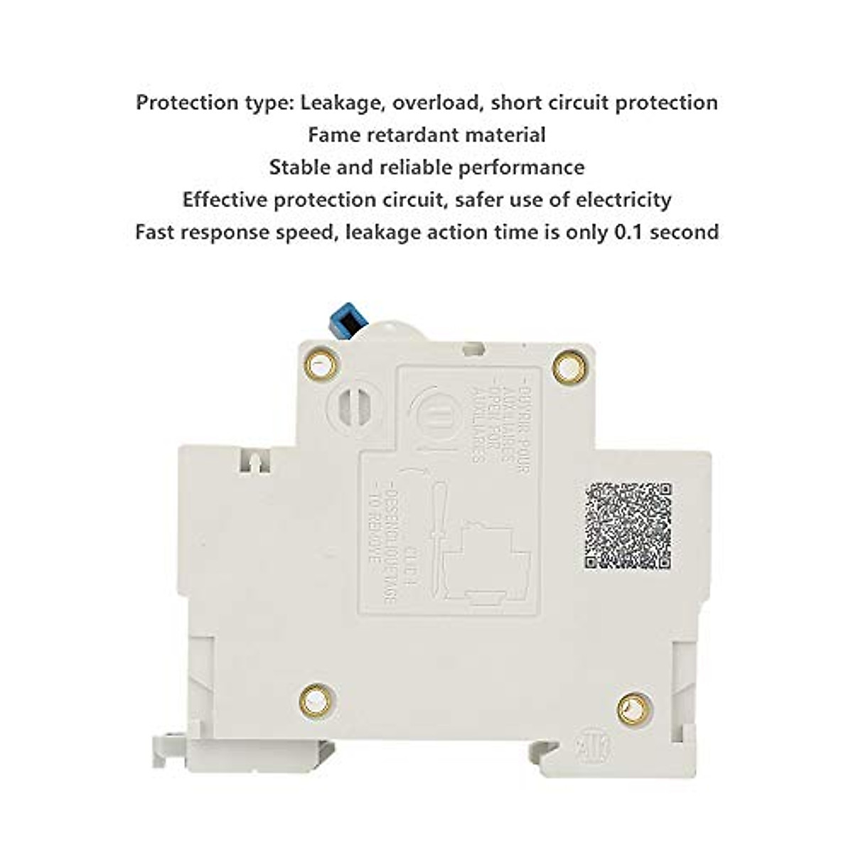 YWBL-WH Circuit Breaker DZ47-125 1P Current 30mA Leakage Air Switch 0.1S 7.5KA (125A)