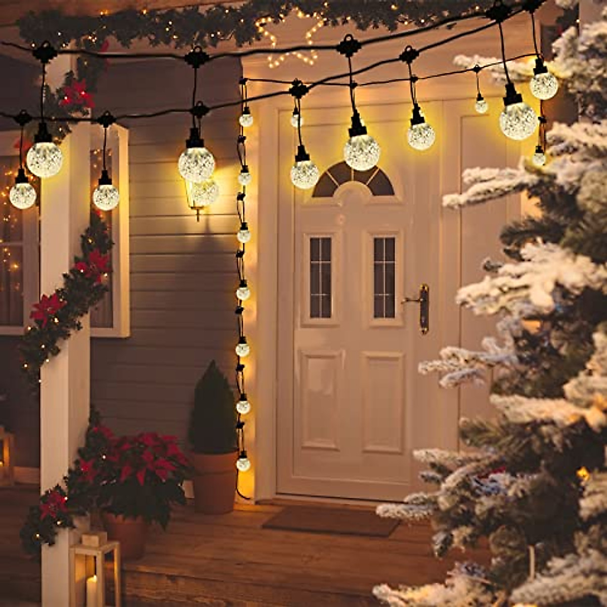 MuDay Outdoor String Lights 34.84 Feet G40 Globe Patio Lights - LED String Lights 20 Waterproof Shatterproof Hanging Outdoor Lights for Patio Outside Garden Backyard Party Camper Balcony(Warm White)