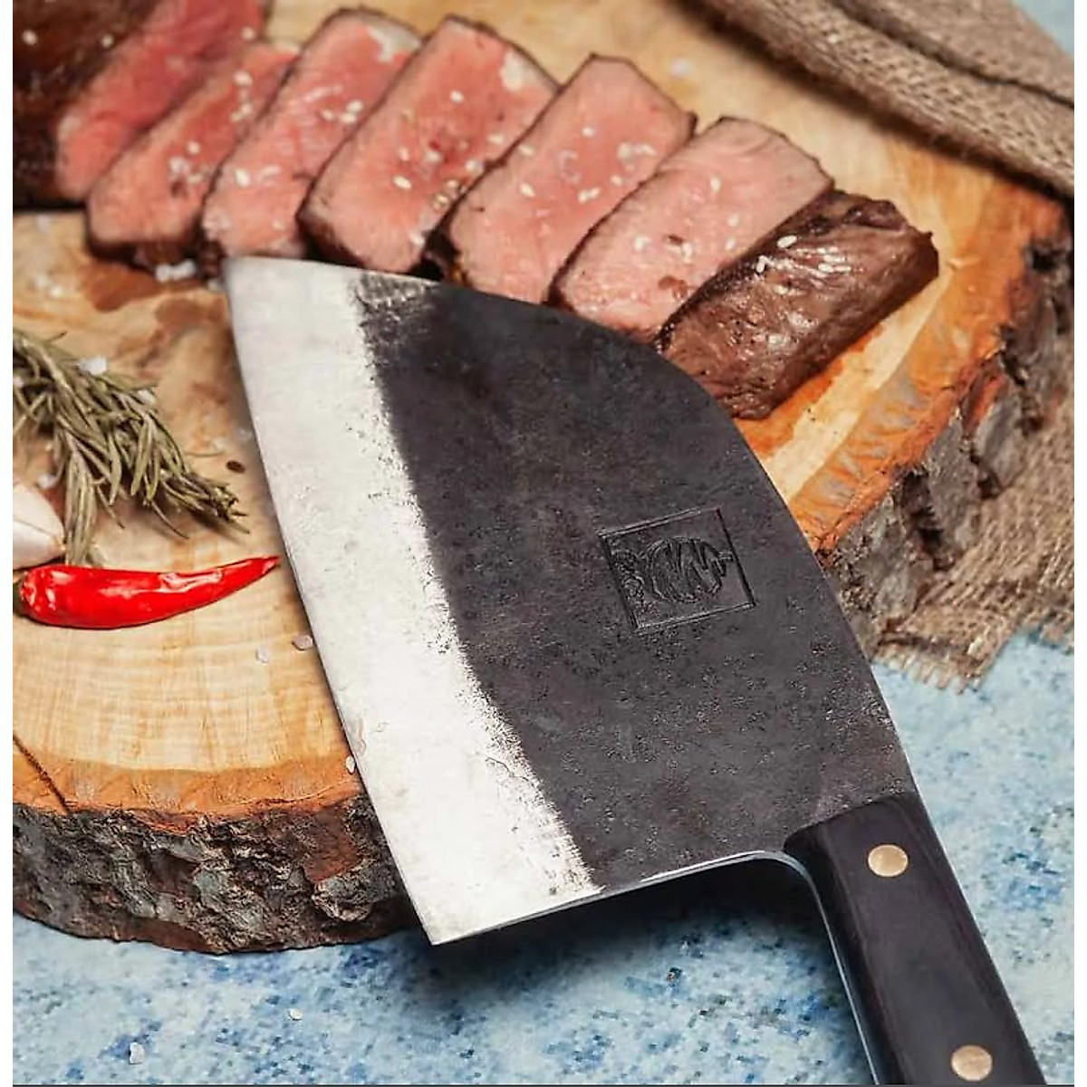 COOLINA The Real Duo Lixy & Promaja High Carbon Steel Knife Set, Butcher's Knife for Meat & Bone, Versatile Chef’s Knife for Chopping & Dicing, Full Tang, Ergonomic Handles, Perfect for BBQ & Grill