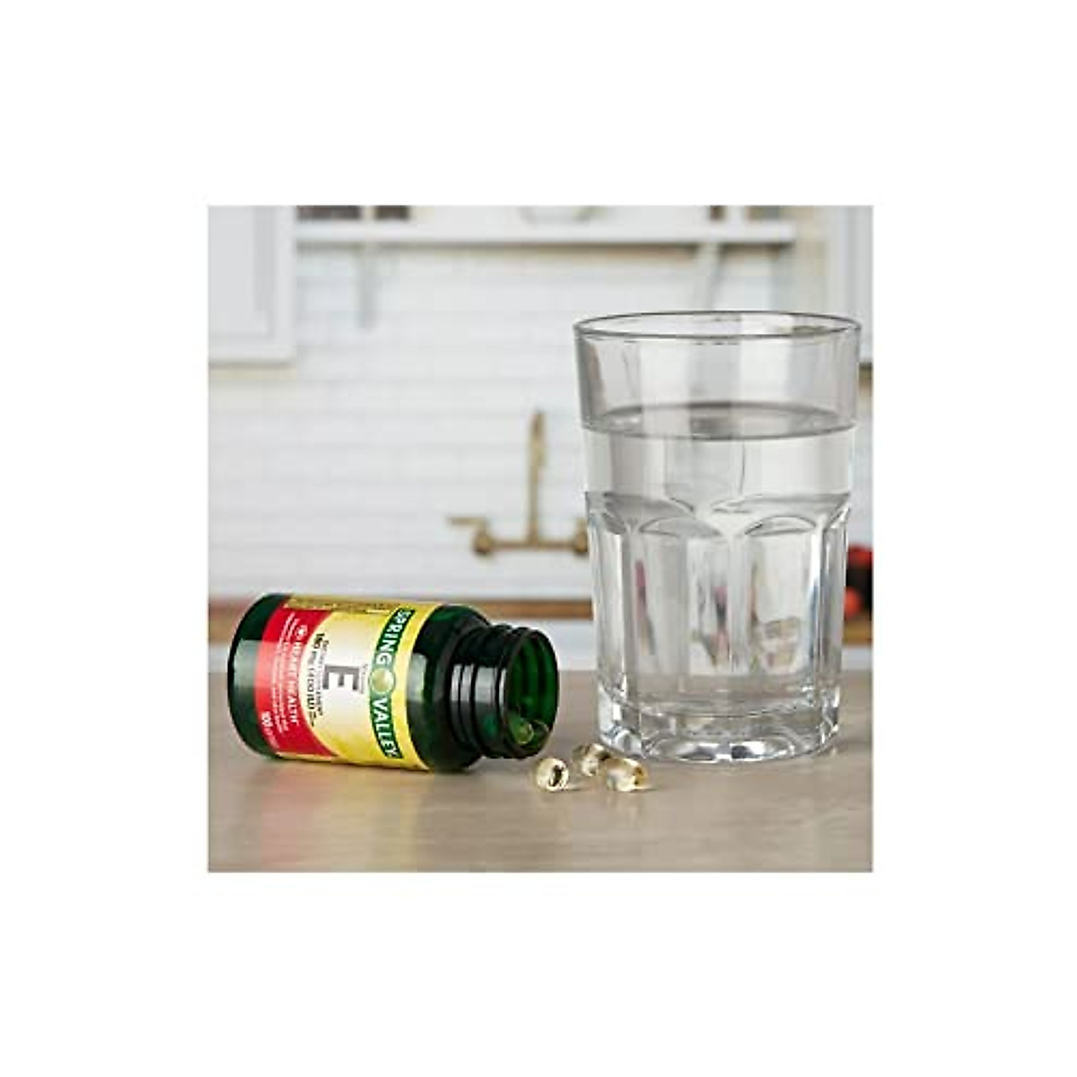 Spring Valley - Vitamin E 180 mg (400 IU) - 100 Count + STS Fridge Magnet.