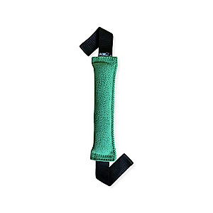 K9BULLS Dog Tug Toy for Interactive Tug of War - Tear Resistant French Linen - Super Durable Yet Soft for Dog's Teeth. Perect for :Tug of War, Schutzhund,Agility,Ring Sport,PoliceK9,and More. -Green-