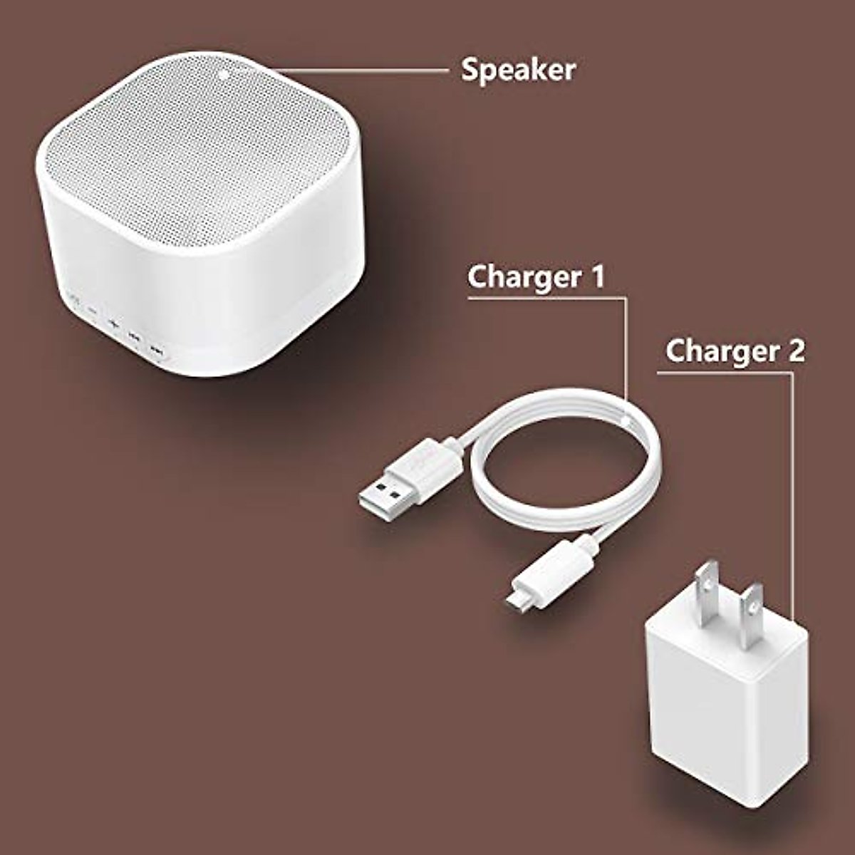 Magicteam Sound Machines White Noise Machine with 20 Non Looping Natural Soothing Sounds and Memory Function 32 Levels of Volume Powered by AC or USB and Sleep Sound Timer Therapy for Baby Kids Adults