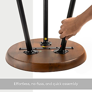 MH London Oscar Mango Wood End Table.Exclusively Designed Hand-Crafted Small Nightstand. Solid Wood Round End Table.Contemporary Accent Table for Bedrooms, Living Rooms and Home Office