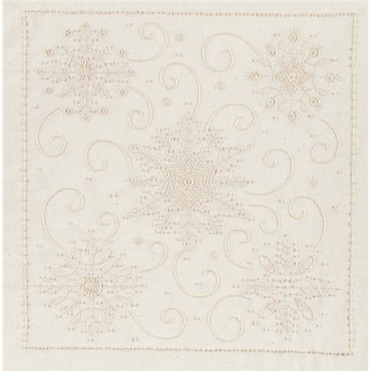Janlynn Candlewick Decorative Pillow, Snowflake, Beige