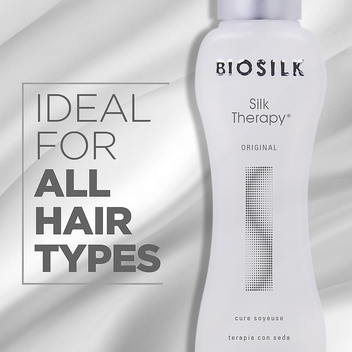 BioSilk Silk Therapy Original, Reconstructing Treatment For Adding Shine & Helping Prevent Split Ends, Sulfate, Paraben, & Cruelty-Free, 2.26 Oz