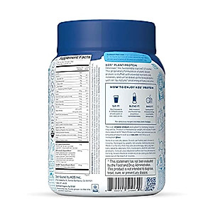 KOS Plant Based Protein Powder, No Erythritol, Blueberry Muffin - Organic Pea Protein Blend, Superfood with Spirulina & Immune Support Blend - Dairy Free, Meal Replacement for Women & Men, 15 Servings