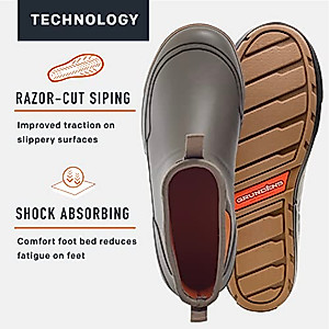 Grundens Men’s DECK-BOSS Ankle Boot | Durable, Waterproof, Brindle, M 9