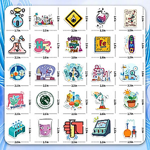 300 PCS Science Stickers, Teacher Stickers for Kids, Physics Math Experiment Waterproof Stickers for Water Bottles Laptop Skateboard Notebook