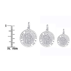 Jewelry by Debbie 925 Sterling Silver Saint Christopher Charm Pendant Patron Saint of Travelers, Made in Italy (15)