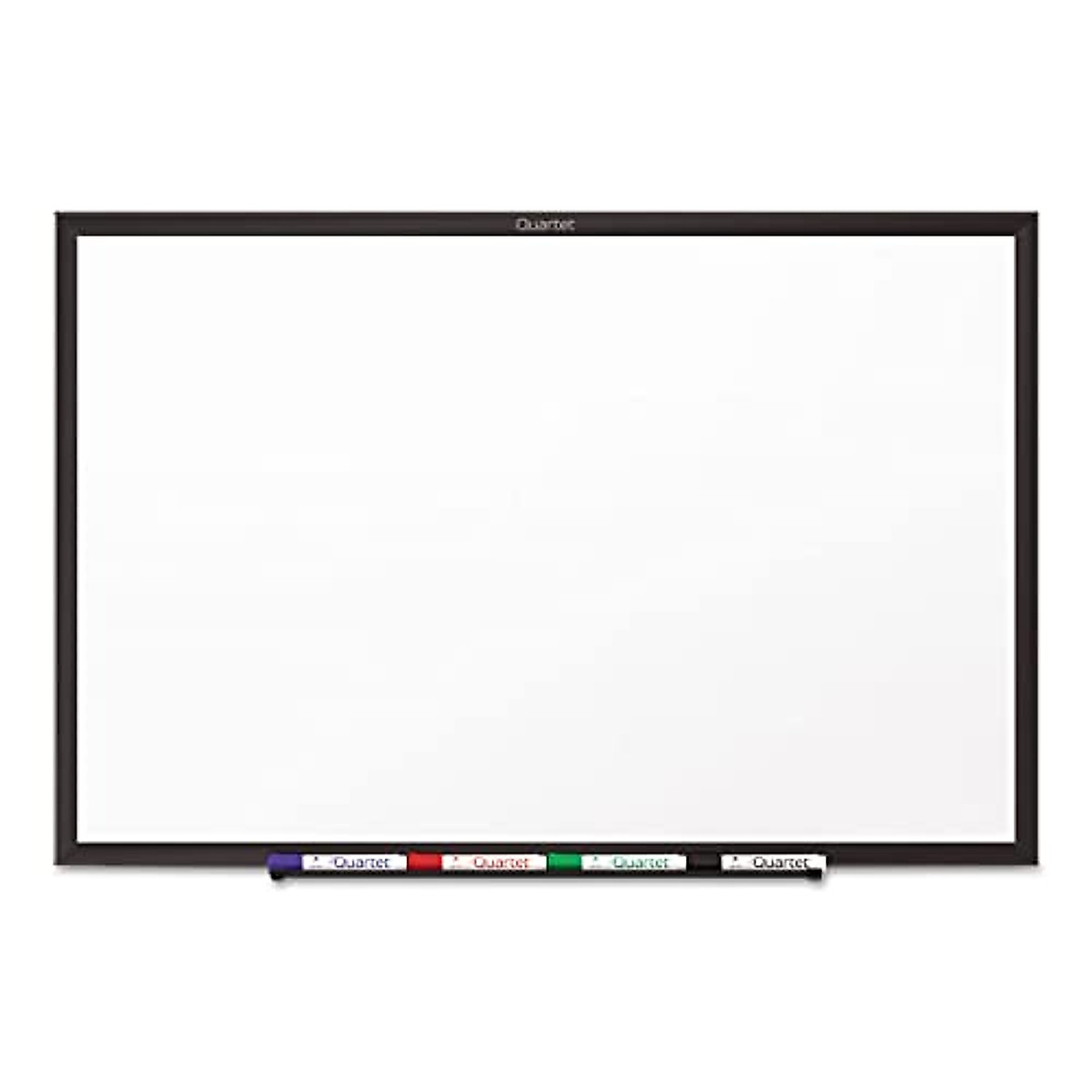 Quartet Whiteboard, Non-Magnetic Dry Erase White Board, 3' x 2', Total Erase, Black Aluminum Frame (S533B)