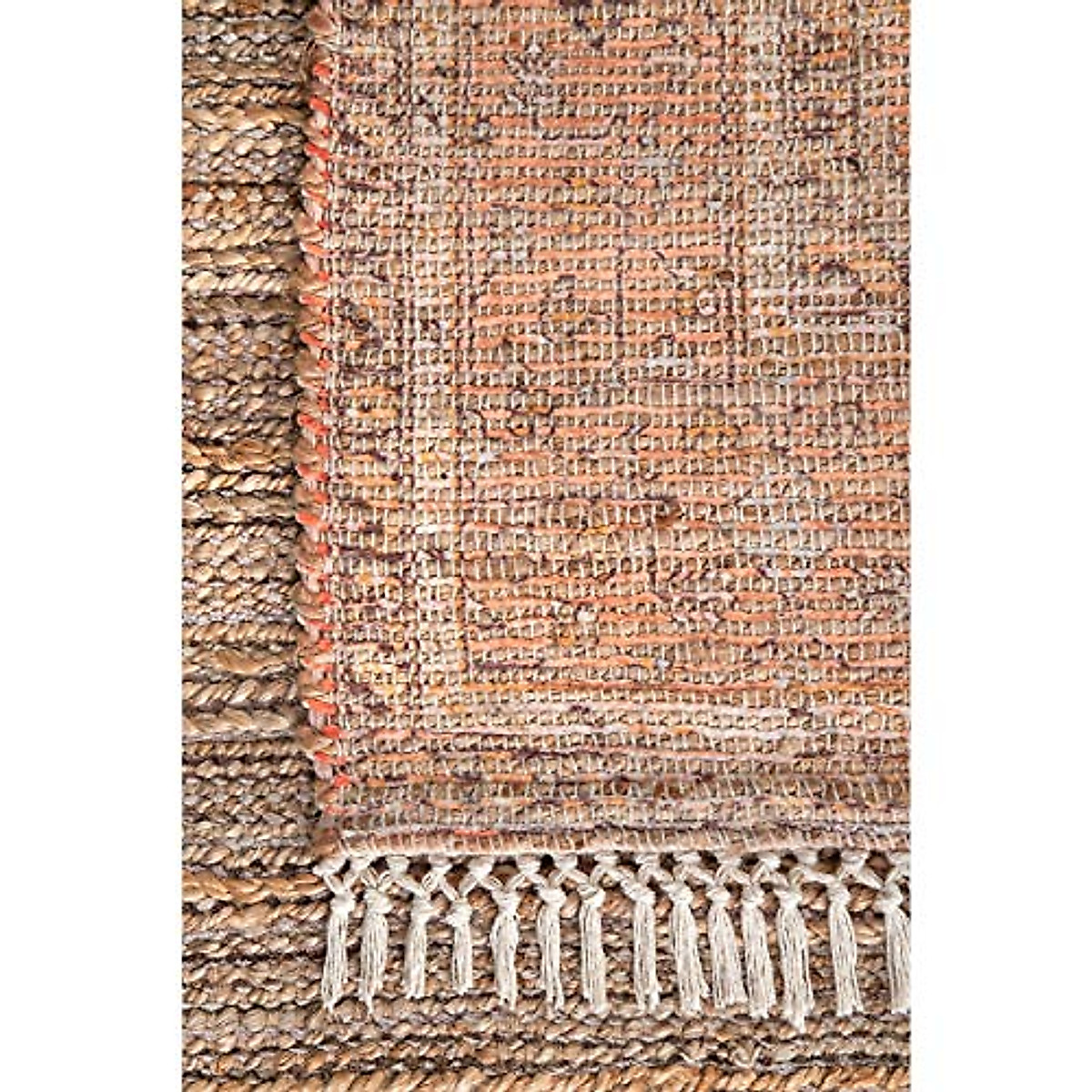 nuLOOM Joanne Flatweave Jute Area Rug, 5' x 8', Multi
