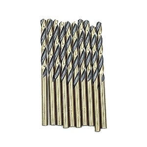 HONJIE High Speed Steel 4.5mm Twist Drill Bit for Wood, Soft Metal, Plastic, Aluminum Alloys 10pcs