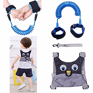 Toddler Leash -Anti Lost Wrist Link for Toddlers -Toddler Harness,3 in 1 Toddler Harness Leashes,Toddler Walking Wristband Assistant Strap for Parent Kids Outdoor Activity,Suitable for Girls and Boys