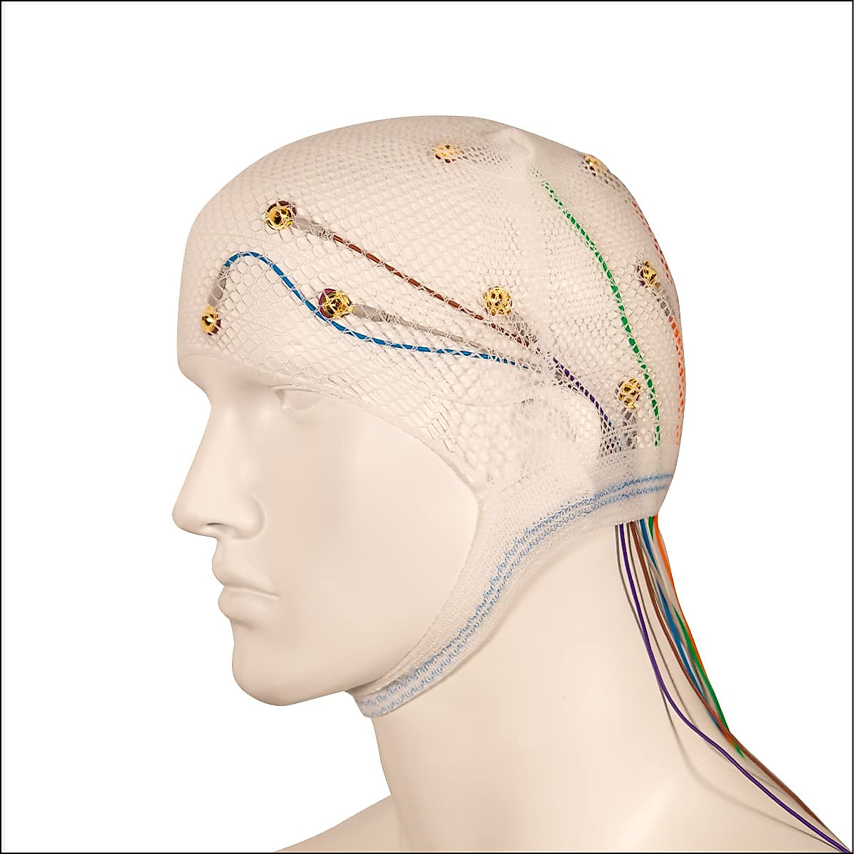 Hood net for electrode attachment | Easy Head hood net | for attaching electrodes and cables during EEG/PSG examinations | Sizes S, M, L | 10 pieces per pack (L)