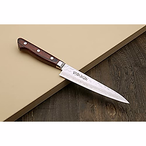 Yoshihiro VG-10 16 Layer Hammered Damascus Stainless Steel Petty Utility Knife (5.3'' (135mm))