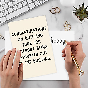 Naughty Leaving Card for Him Her, Happy Farewell Card for Him Her, Humor Going Away Gifts for Coworker Colleagues, Unique Leaving Gift Ideas for Work Bestie，New Job Card
