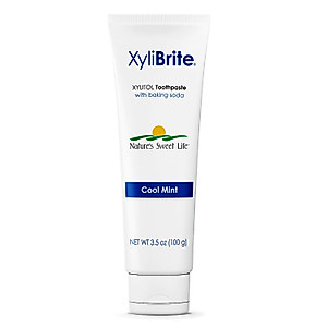 Nature's Sunshine XyliBrite Xylitol Toothpaste, Cool Mint, 3.5 oz. | Fluoride Free Toothpaste with Xylitol and Baking Soda to Whiten Teeth and Promote Oral Health