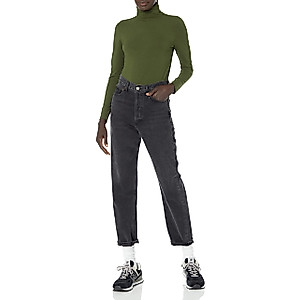 Amazon Essentials Women's Long-Sleeve Turtleneck (Available in Plus Size), Dark Olive, Medium