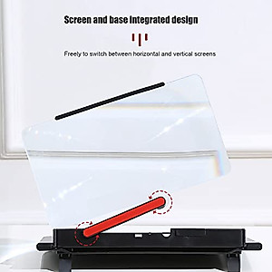 Byged 3D HD Phone Screen Amplifier,12 Inch Foldable Phone Horizontal Vertical Screen Magnifier,Phone Stand for Movies Videos Games
