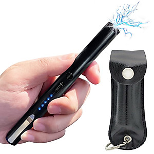 FIGHTSENSE Pen self Defense Pepper Spray Combo Pack for Men and Women self-Defense Device, USB Rechargeable Battery Life Indicator (Black)
