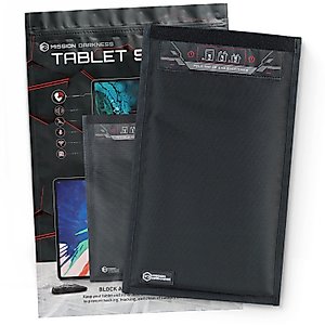 Mission Darkness Non-Window Faraday Bag for Tablets // Device Shielding for Law Enforcement & Military, Executive Privacy, Travel & Data Security, Anti-Hacking Anti-Tracking Anti-Spying Assurance