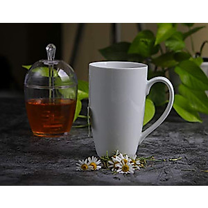 Amuse- Professional Barista Large Cozy Tall Mug for Coffee, Tea or Latte - Set of 6-16 oz