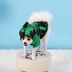Neiwech Small Dogs Knitted Sweaters Medium Cats Soft Sweatshirts Pet Puppy Warm Winter Clothes Black Green S 63S226