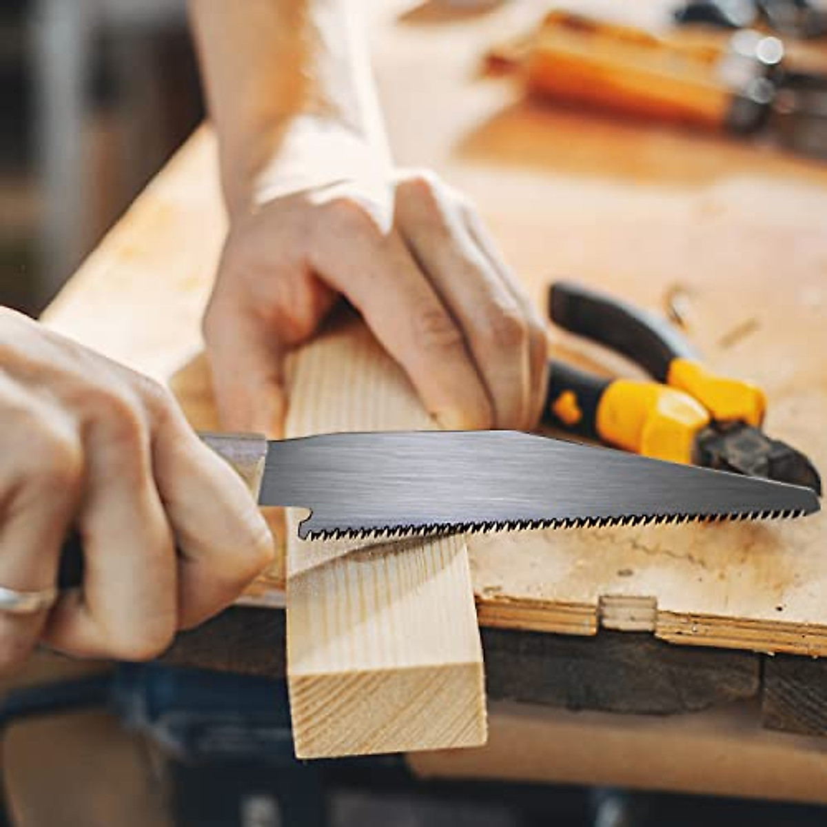 RUITOOL Japanese Hand Saw 6 Inch Pull Saw SK5-Steel Flexible Blade 14TPI Flush Cut Trim Saw Wood Saw Wood Handle for Woodworking Hand Tools