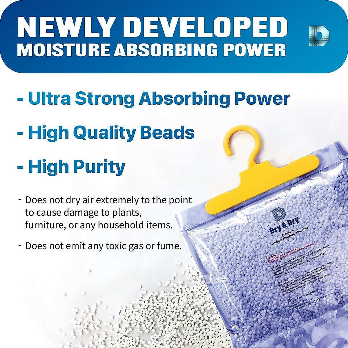 Dry & Dry 4 Pack[14 OZ] Premium Moisture Absorbers Dehumidifiers for Home Dehumidifier for Basement Dehumdifiers for Bedroom Small Dehumidifiers - Dehumidifiers Moisture Absorber