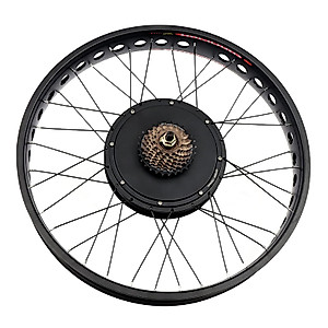 26" 48V 1500W Electric Fat Bike Conversion Kit Rear Wheel E-Bike Motor Conversion Kit with LCD Display for Fat Tire Bike Frame Ebike Wheel Kit Cycling Brushless Gearless Hub Motor Kit