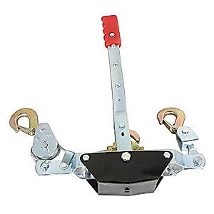 mitoharet 2 Ton Dual Gear Power Puller, Heavy-Duty Hand Puller with Cable Rope (2 Hooks)