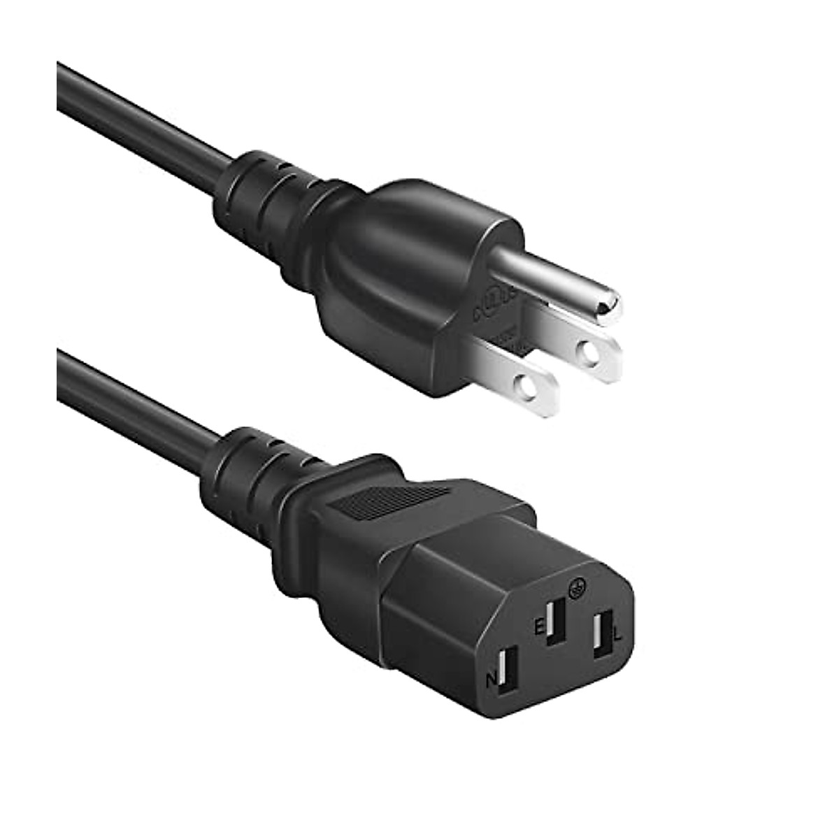 6Ft AC Power Cord for Sony Playstation PS3 First Generation (Fat), Xbox 360 1st Generation (Fat), Xbox 360E, 3 Prong Wall Power Cable Replacement