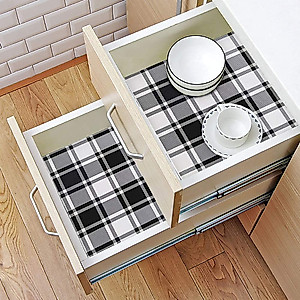 Guvana 17.7"x118" Black and White Trellis Contact Paper Peel and Stick Wallpaper Removable Contact Paper Self-Adhesive Wallpaper Waterproof Wallpaper for Wall Cabinets Shelves Drawer Liner Decorative