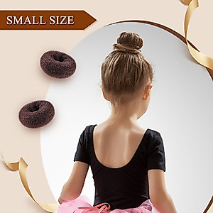 MORGLES Hair Bun Maker, 4Pcs Donut Bun Maker with 10Pcs Black Bobby Pins for Hair Ring Style