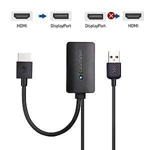 Cable Matters Uni-Directional HDMI to DisplayPort Adapter for Desktop and Laptop Computers (HDMI 2.0 to DisplayPort 1.2) with 4K 60Hz Video Resolution - Not Compatible with PS5 or Xbox Series X/S