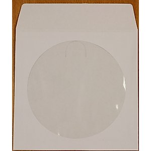 500 White Paper CD / DVD Disc Sleeves With Flap & Window #CDIWWF - Perfect for Storing CDs and DVD Discs!