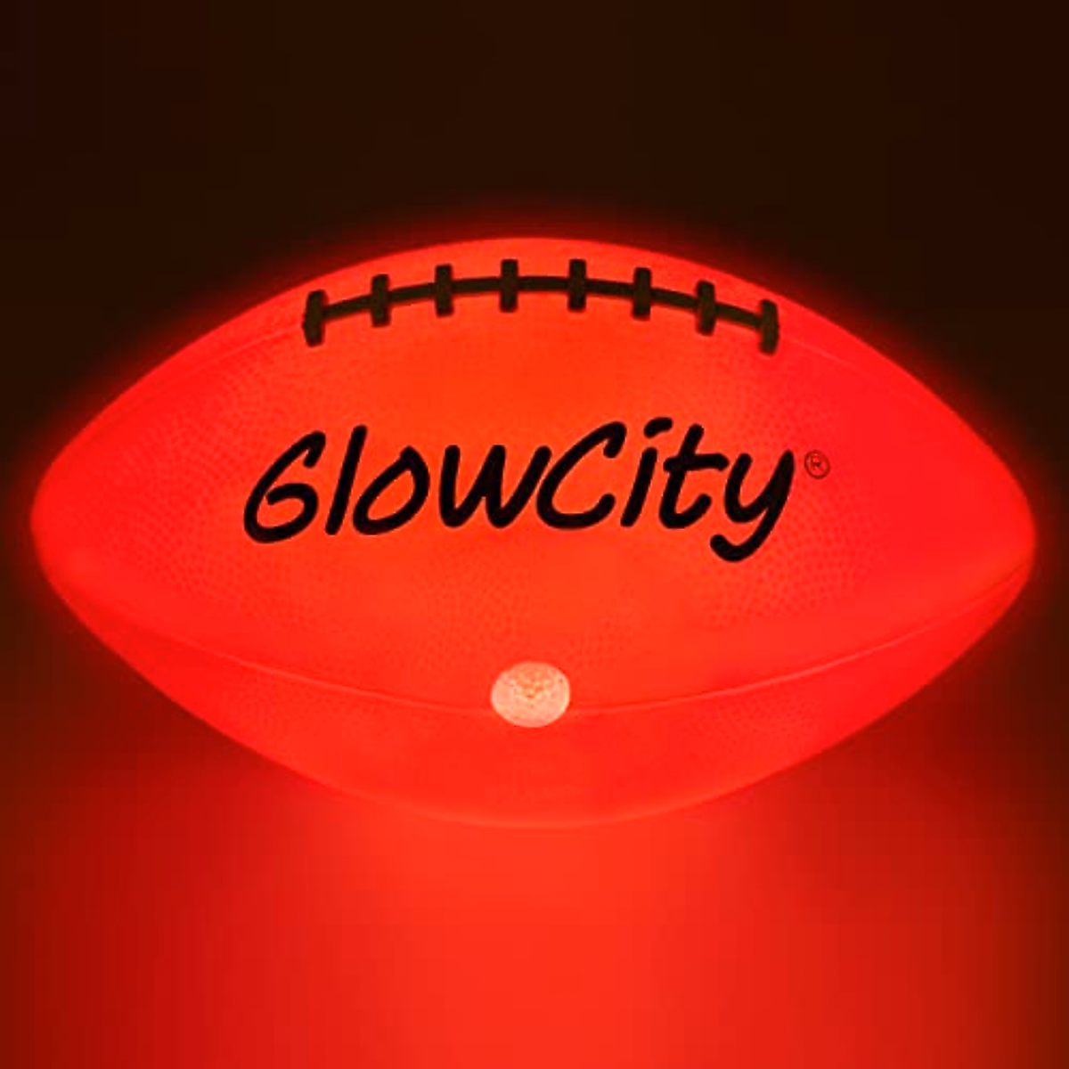GlowCity Glow in The Dark Football - Light Up, Official Size Footballs - LED Lights and Pre-Installed Batteries Included﻿