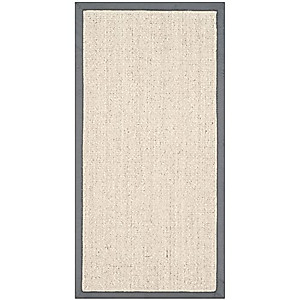 SAFAVIEH Natural Fiber Collection Accent Rug - 2' x 3', Marble & Grey, Border Sisal Design, Easy Care, Ideal for High Traffic Areas in Entryway, Living Room, Bedroom (NF441B)