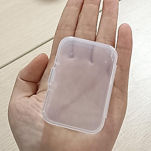 PATIKIL Clear Storage Container with Hinged Lid 65x45x20mm, 4 Pack Plastic Rectangular Box for Beads Art Craft