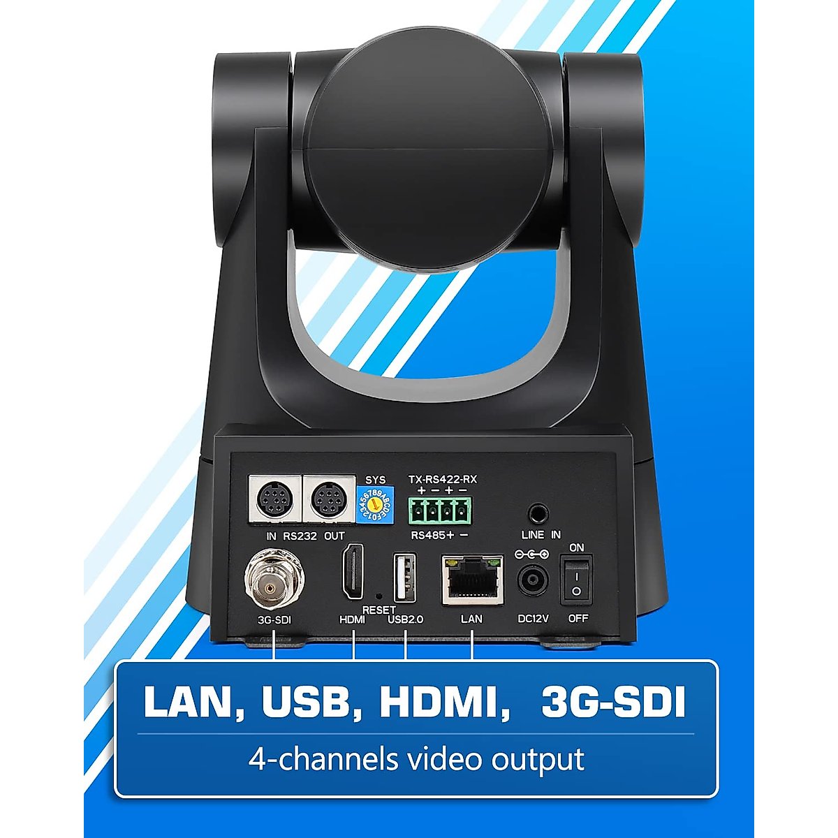 FoMaKo PTZ Camera 20X Optical Zoom HDMI PTZ Bundle with PTZ Controller PoE Keyboard,Contains 3 Items(FMK20SDx2+KC608)